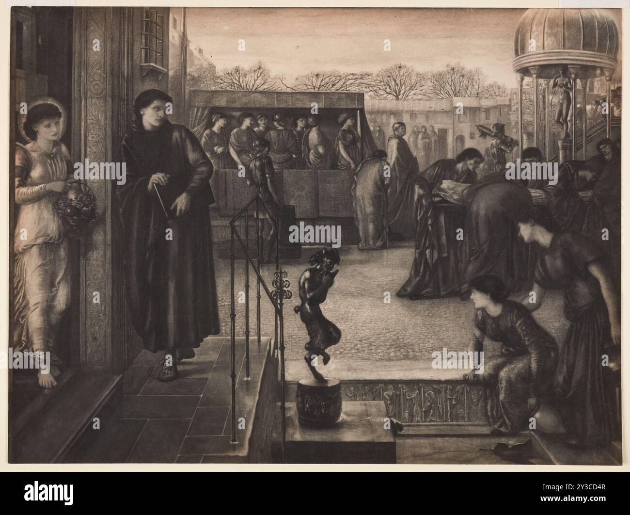 St Theophilus and the Angel, 1874-1951. The angel appears with a basket ...