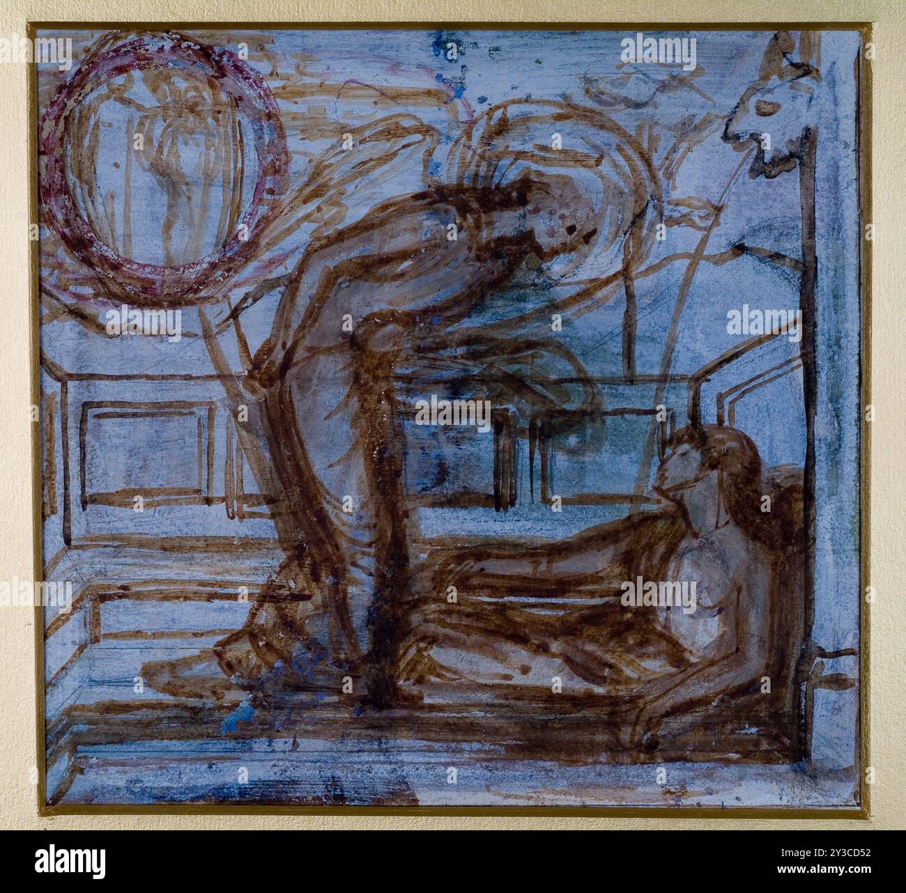 Cupid and Psyche - Study for the Palace Green Mural - Cupid finding ...