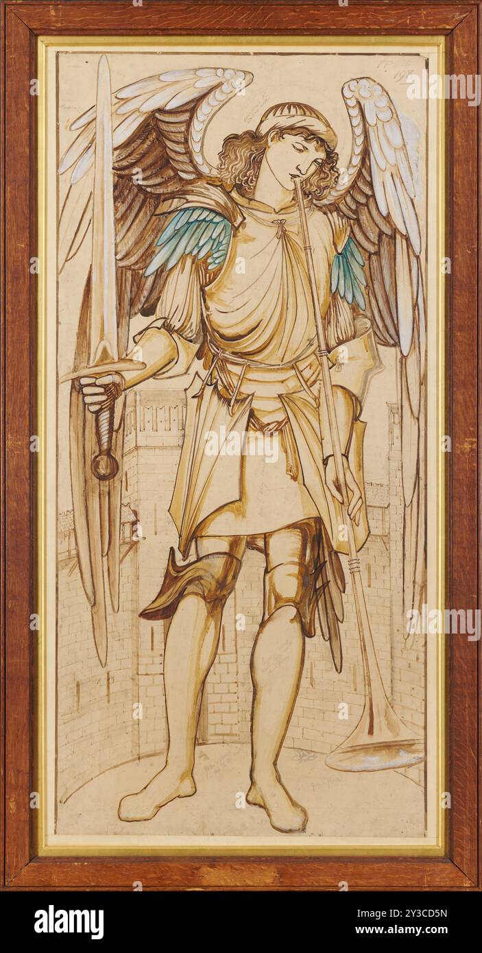 The Angels of the Hierarchy - Archangeli, 1873. Stained glass design ...