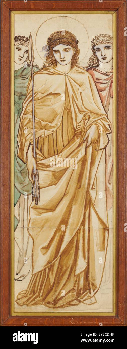 St Ursula, 1868. Cartoon for stained glass at St John the Baptist ...