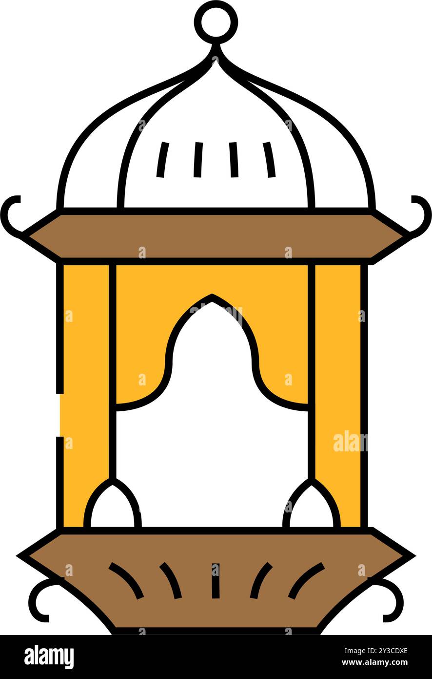 islamic lantern fanous icon color illustration Stock Vector Image & Art ...