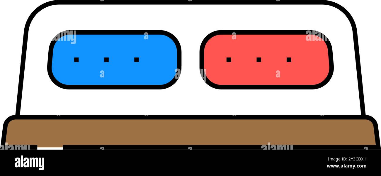 flashing lights alert icon color illustration Stock Vector Image & Art ...