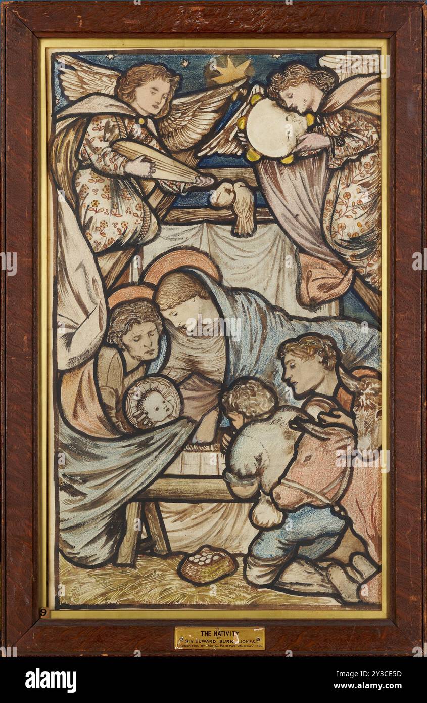 The Nativity, 1863. Design for a stained glass window Stock Photo - Alamy