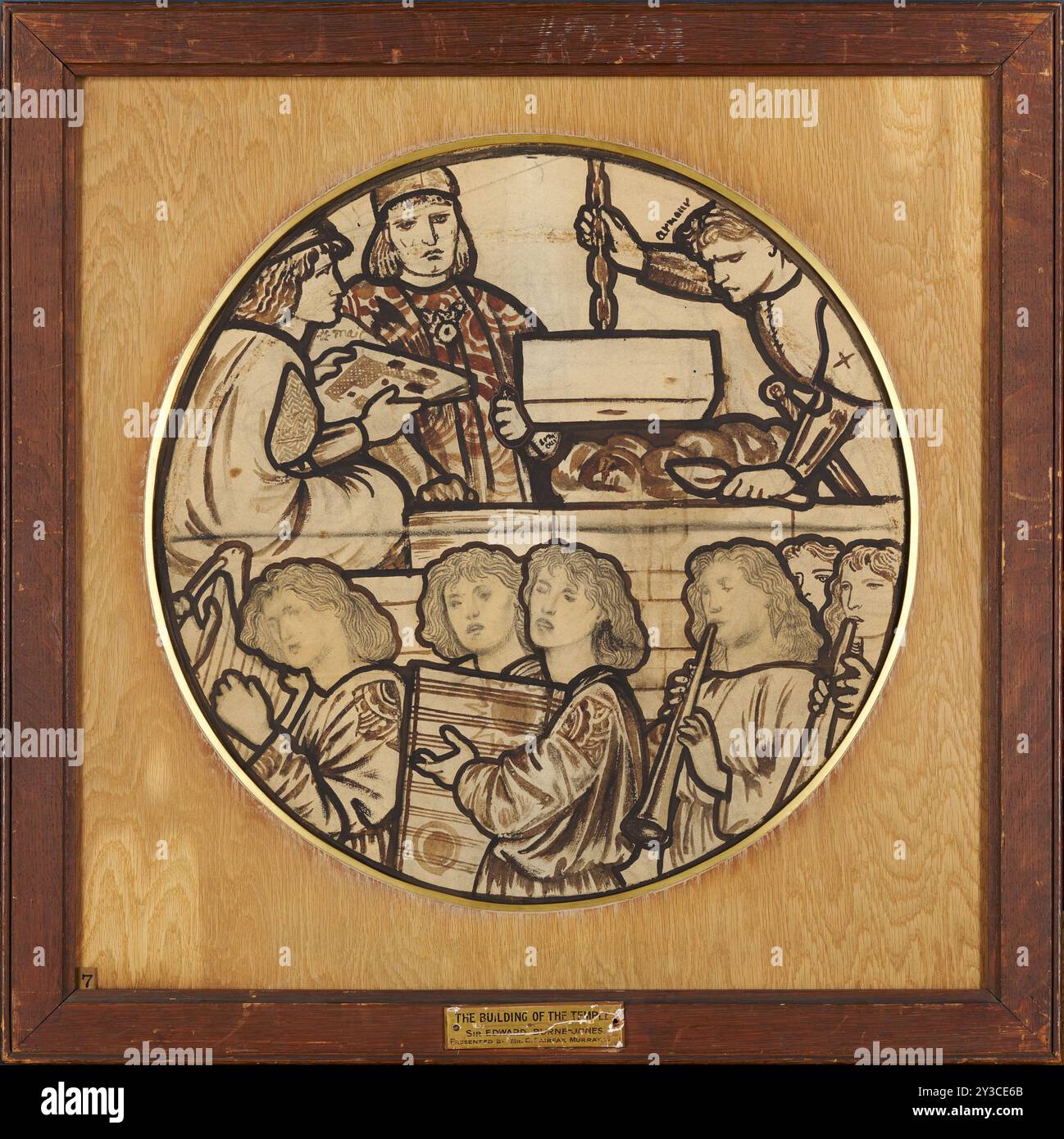 The Building of the Temple, 1863. Design for a stained glass window ...