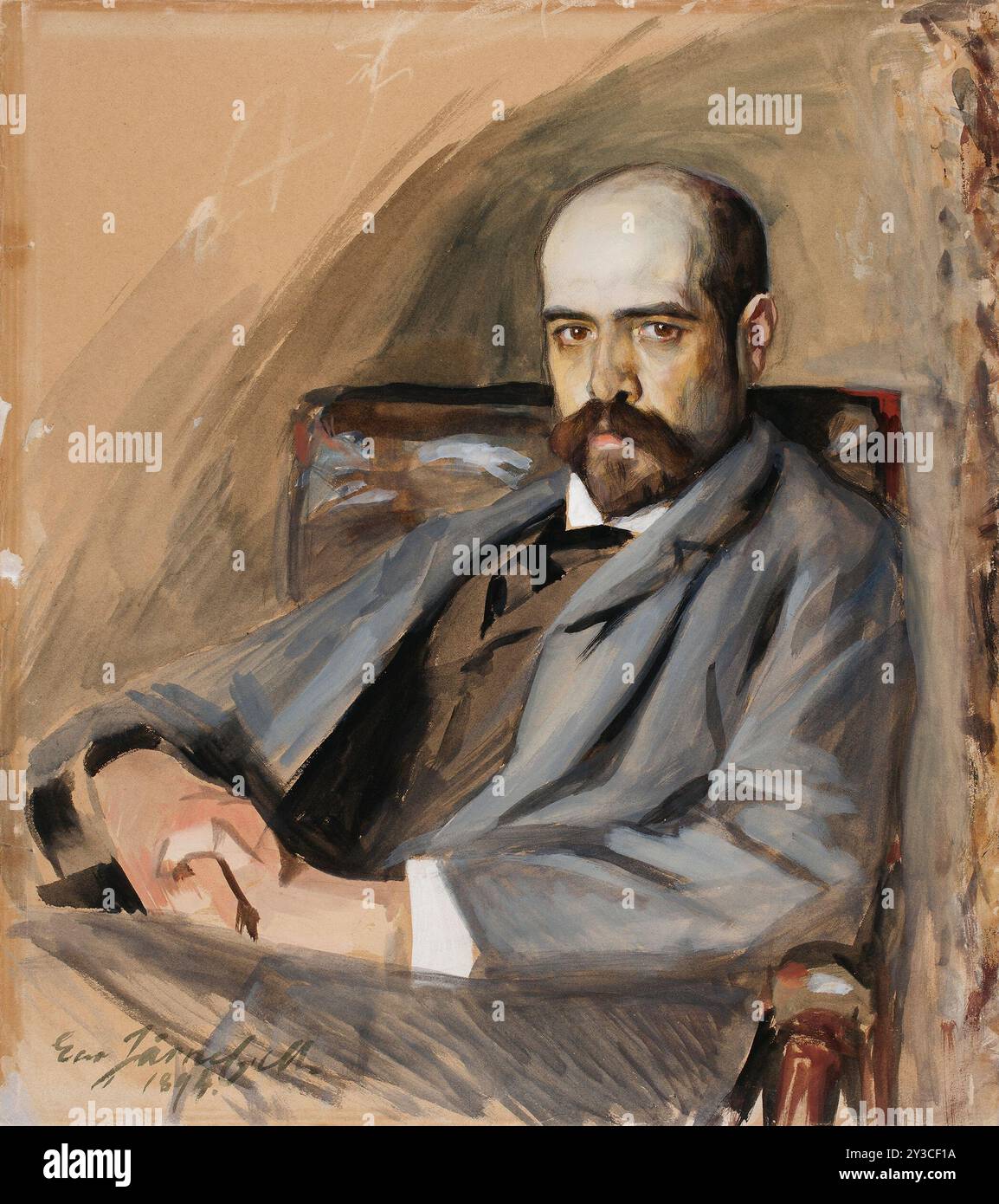 Portrait of Gunnar Berndtson, 1892-1894 Stock Photo - Alamy