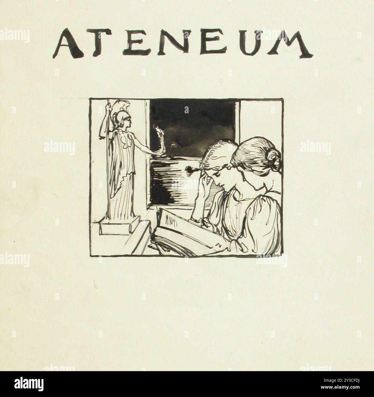 Ateneum magazine cover proposal, published by Wentzel Hagelstam, 1898 ...