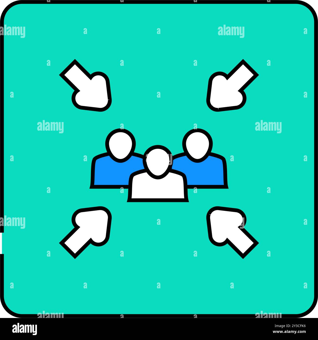 fire assembly point emergency icon color illustration Stock Vector ...