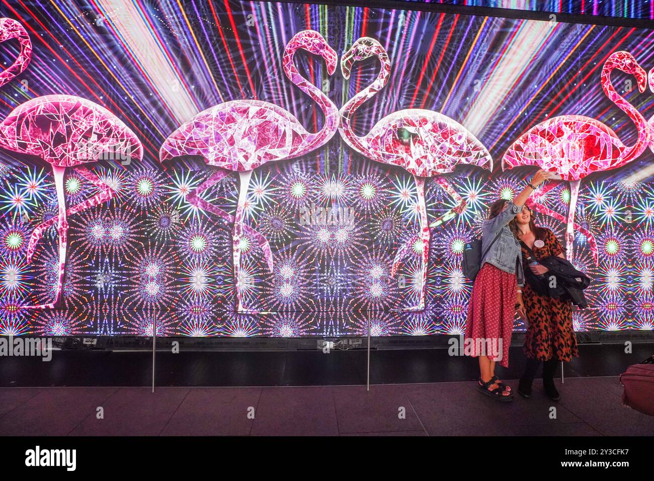 London, UK. 13 September 2024 .People view the immersive installation ...