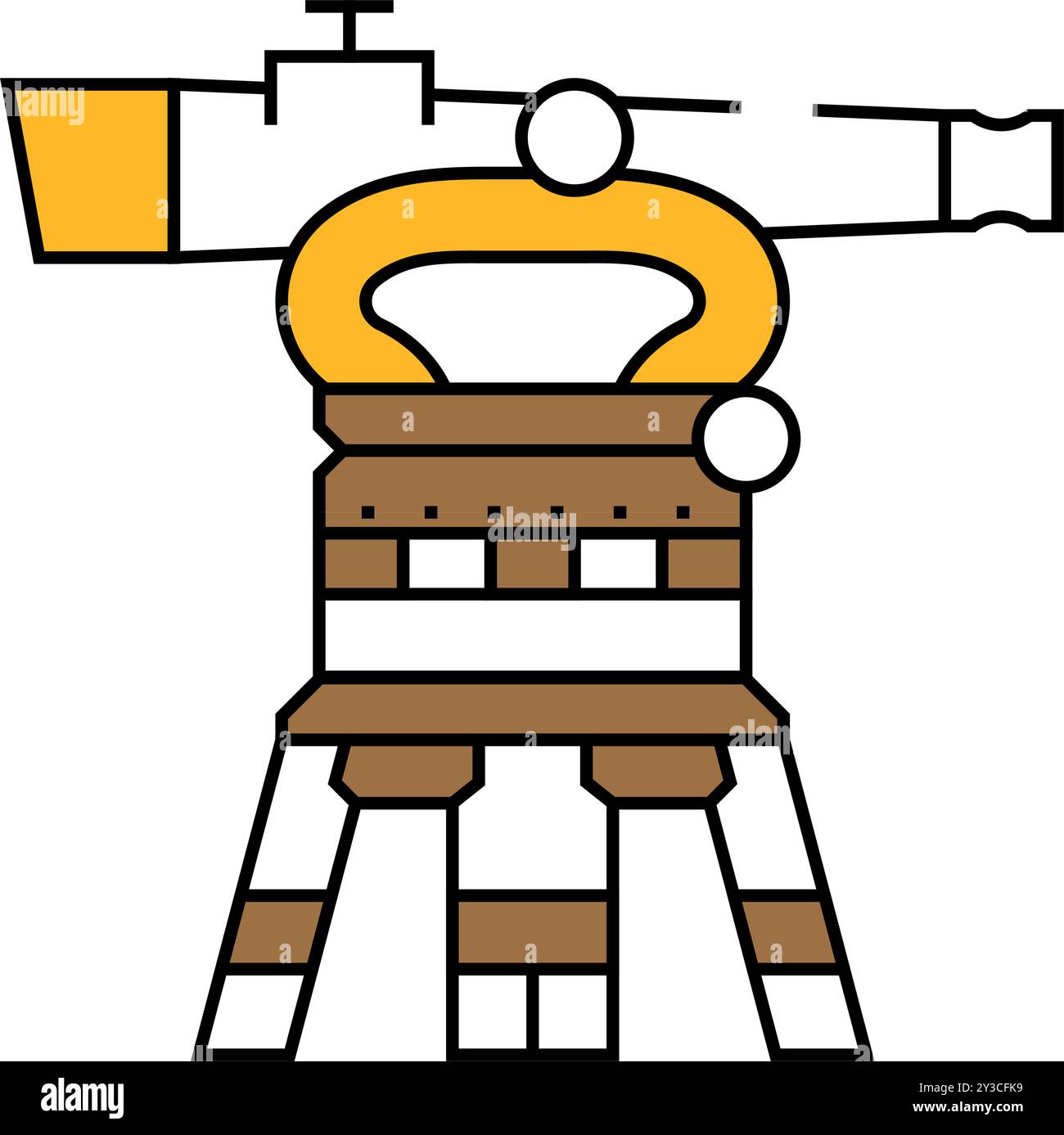 transit level tool civil engineer icon color illustration Stock Vector ...