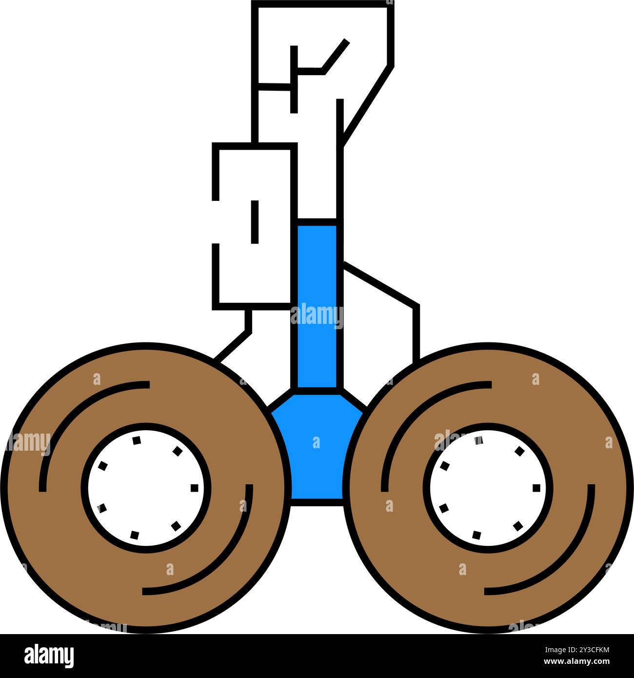 tire replacement aircraft icon color illustration Stock Vector Image ...