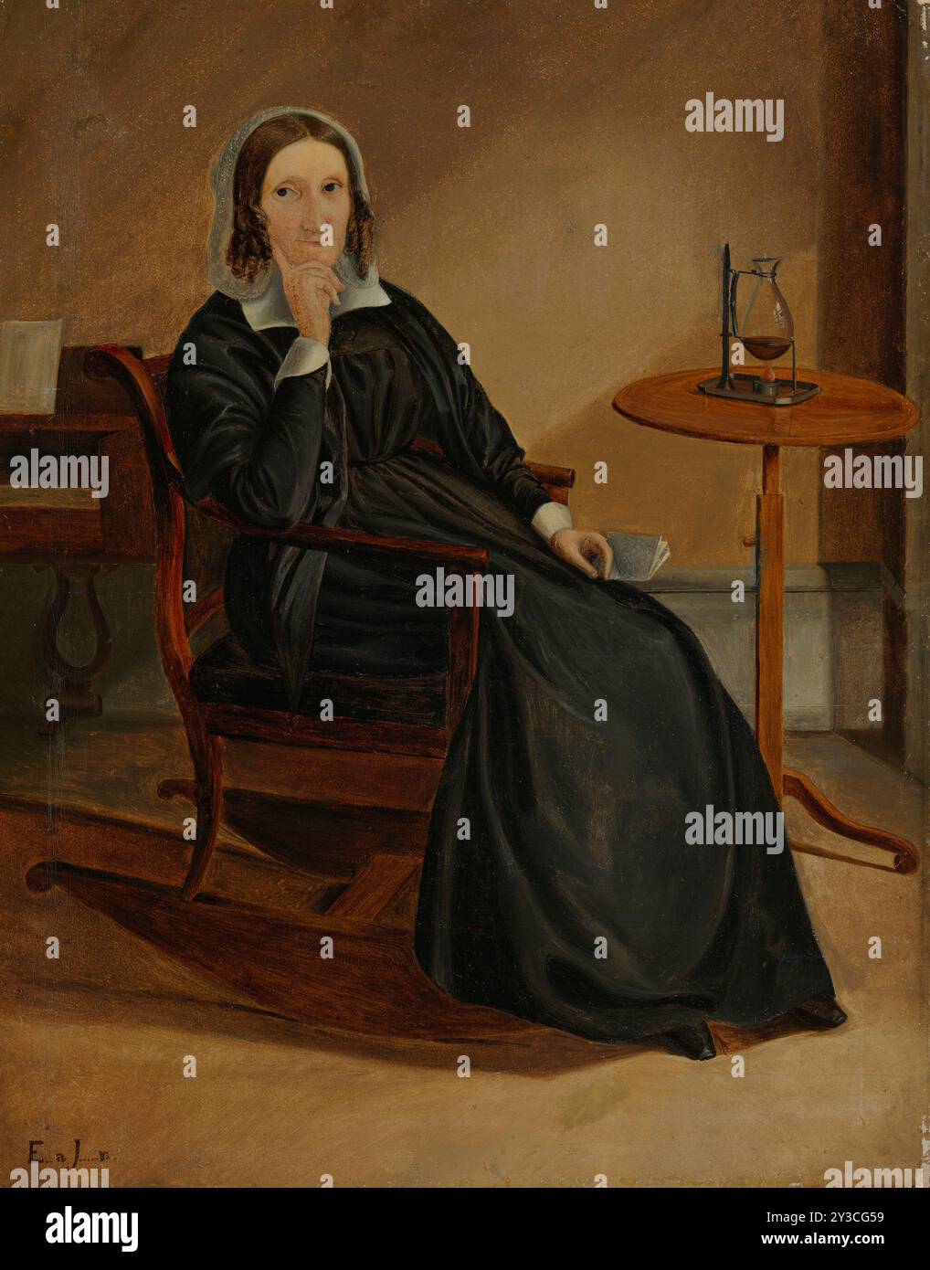 Portrait of Sara Wacklin, 1846. Finnish educator and writer Sara ...