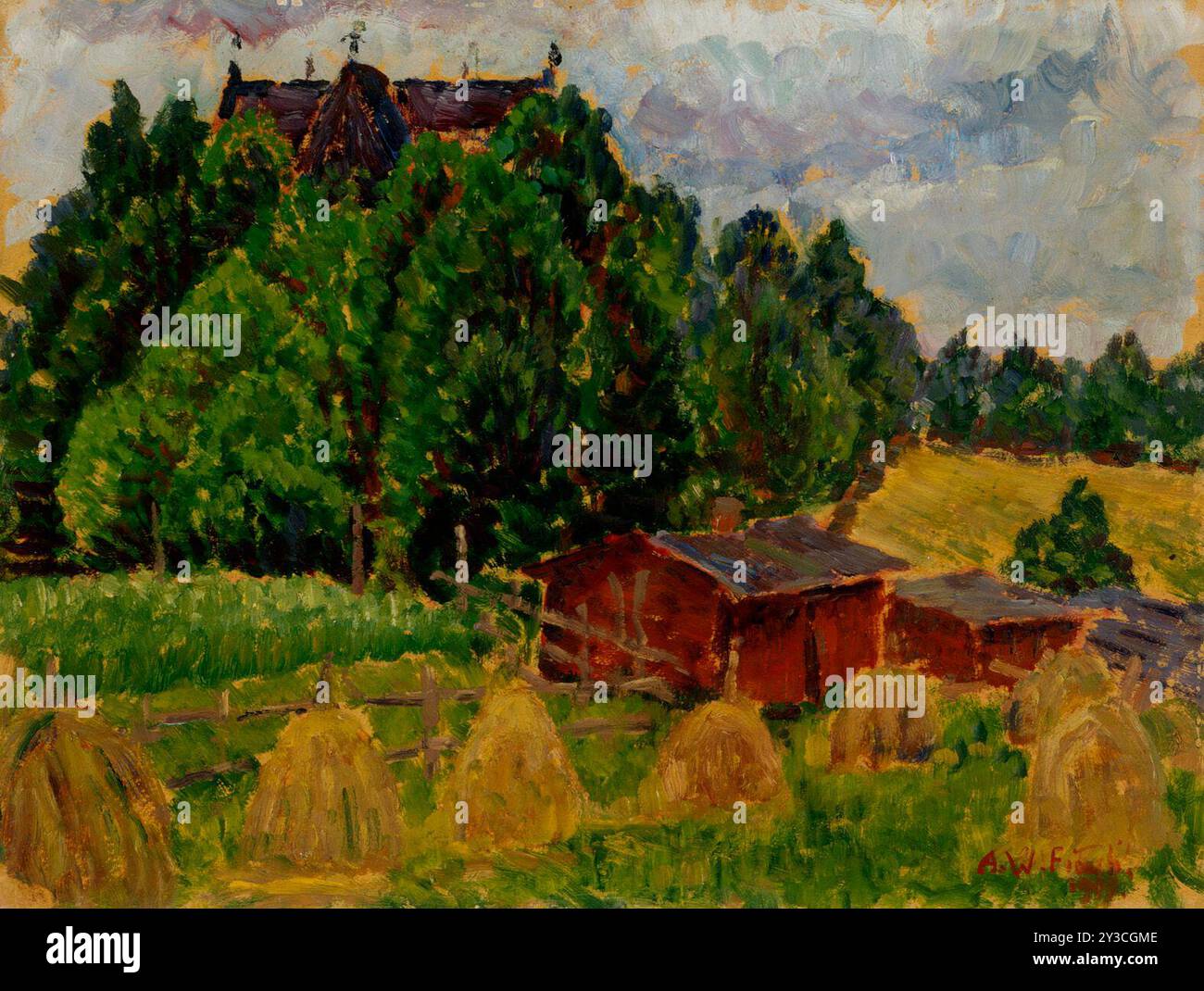 Landscape from Padasjoki, 1917 Stock Photo - Alamy