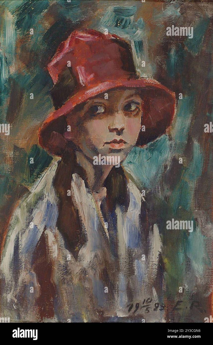 Girl in a red hat, 1929 Stock Photo - Alamy
