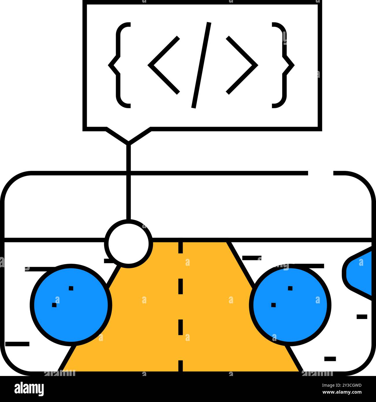 mobile game development icon color illustration Stock Vector Image ...