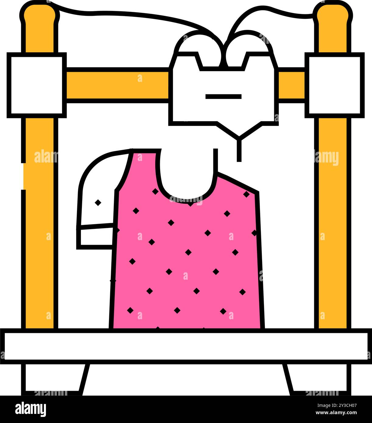 3d printed clothes future technology icon color illustration Stock ...