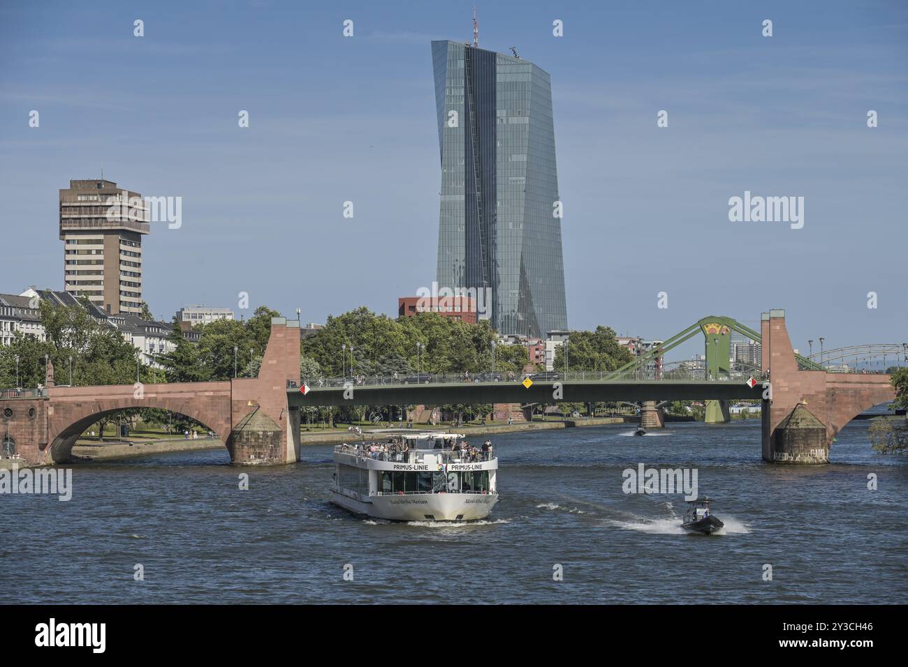 Main, Alte Bruecke, Floesserbruecke, European Central Bank ECB, Main ...