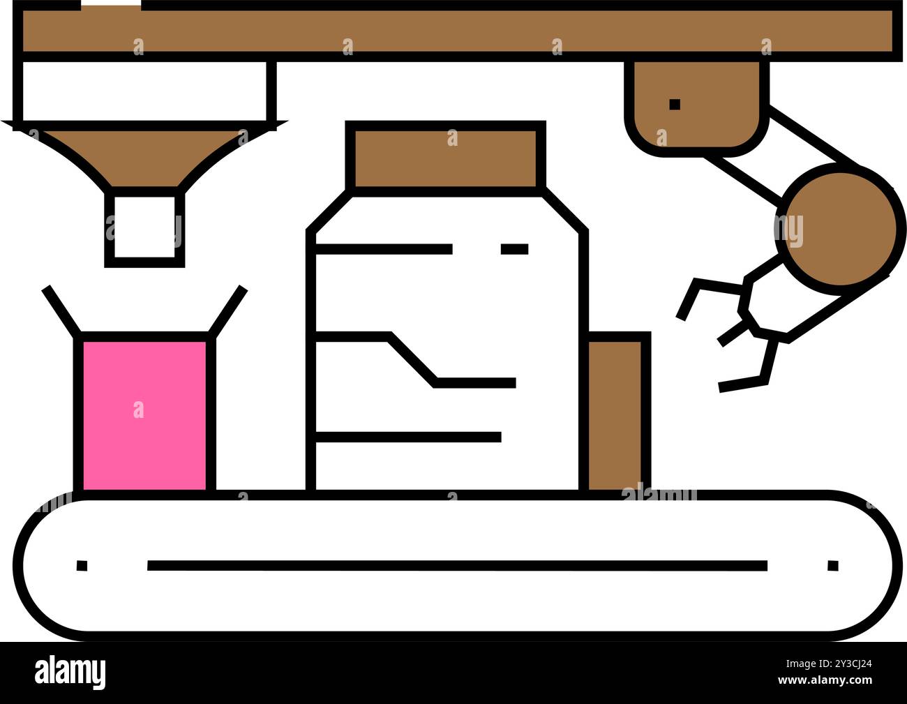 assembly manufacturing engineer icon color illustration Stock Vector ...