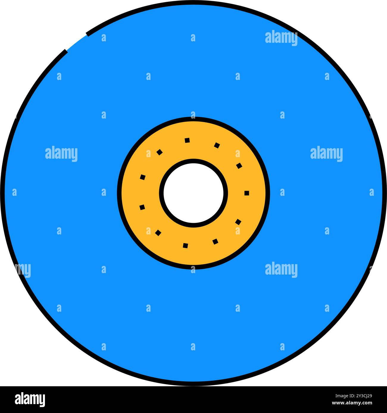 grinding wheel manufacturing engineer icon color illustration Stock ...