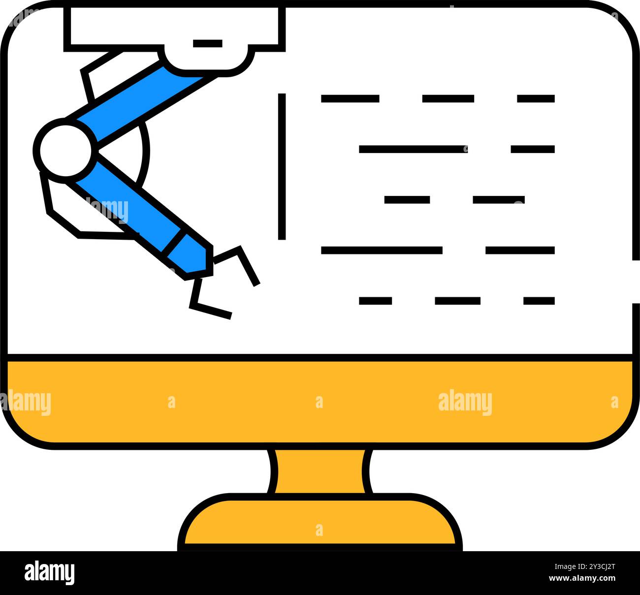 digital manufacturing engineer icon color illustration Stock Vector ...