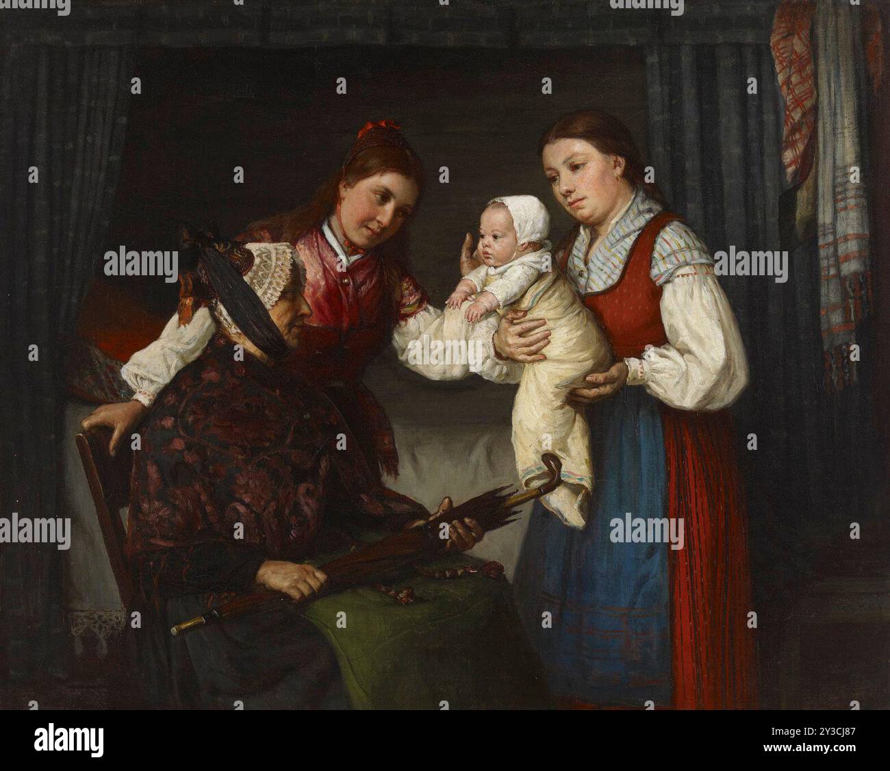 Presenting the Baby, 1875 Stock Photo - Alamy