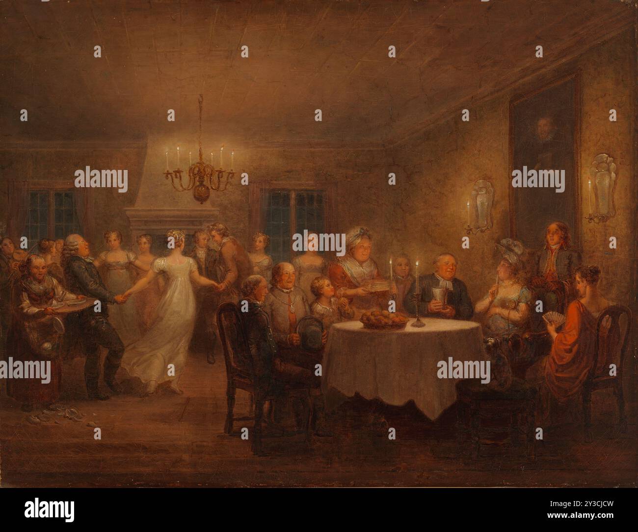 Party at the Parsonage, 1815 Stock Photo - Alamy