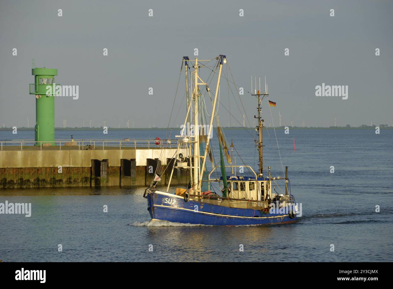 Crab cutter in Buesum, Schleswig-Holstein, Germany, Europe Stock Photo ...