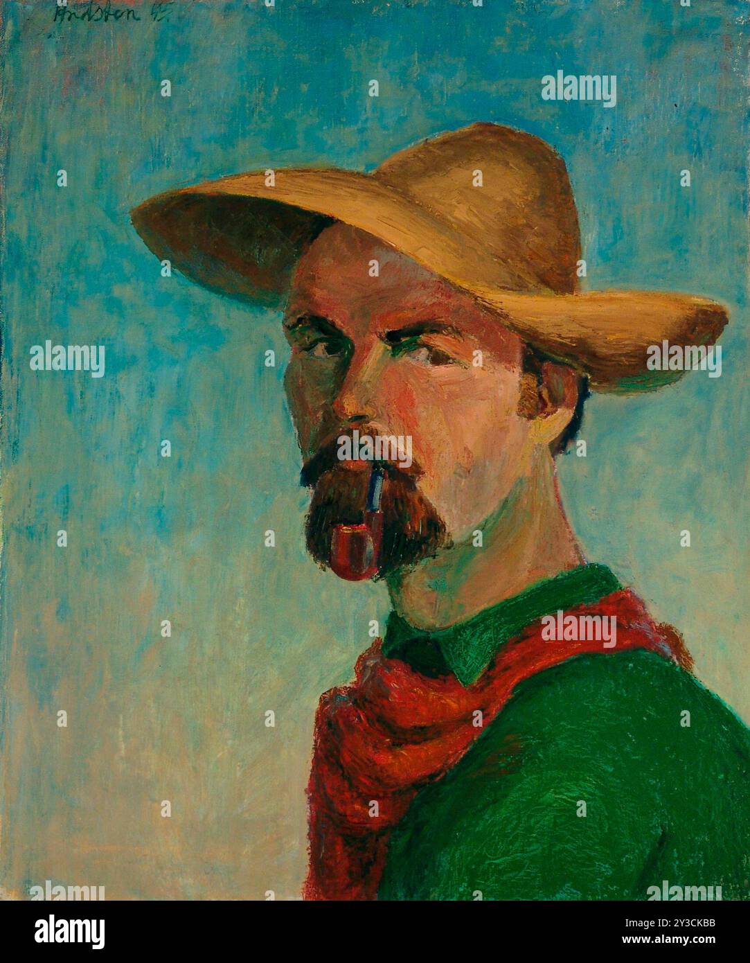 Self portrait with red neckerchief hi-res stock photography and images ...