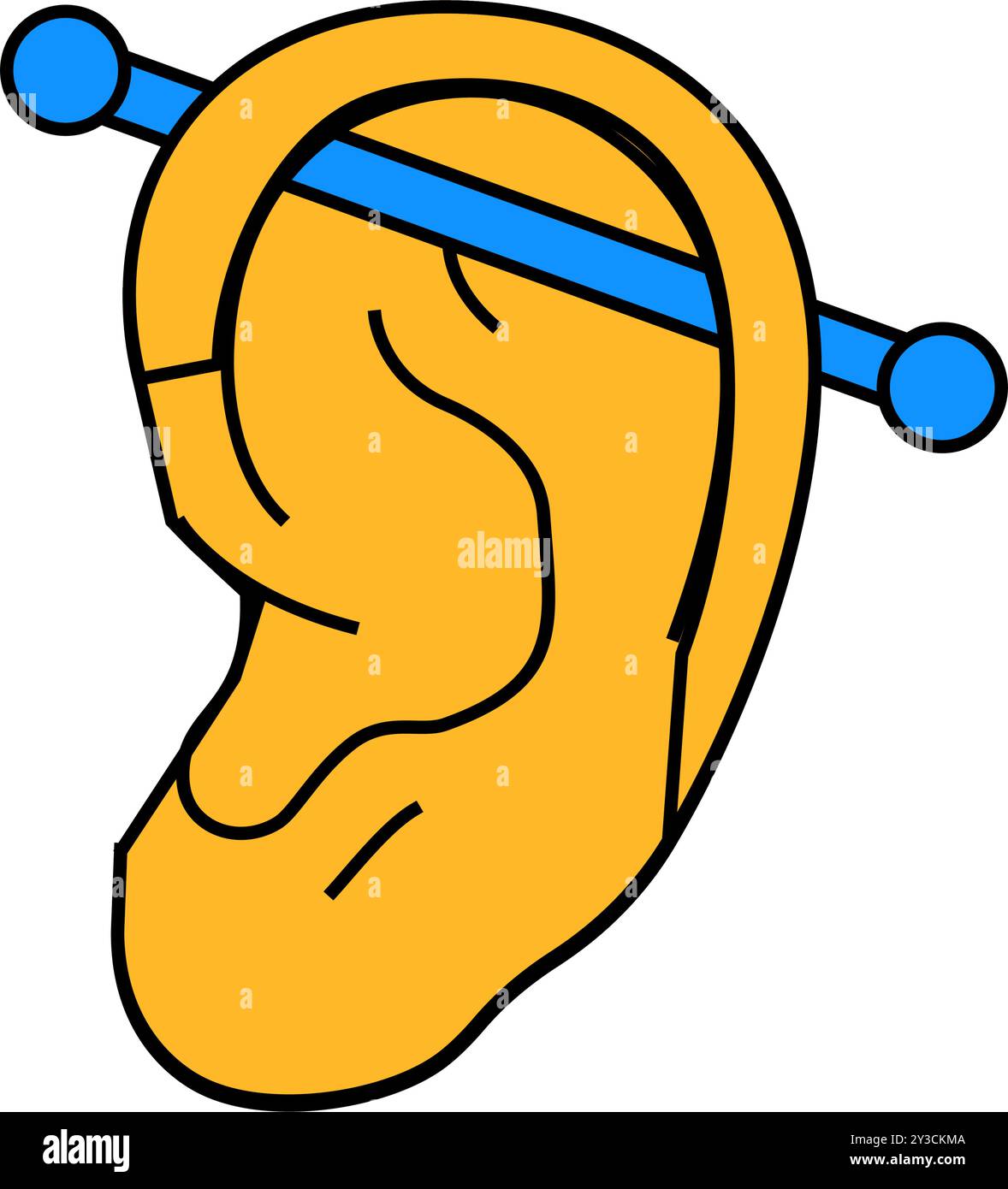 industrial piercing earring icon color illustration Stock Vector Image ...