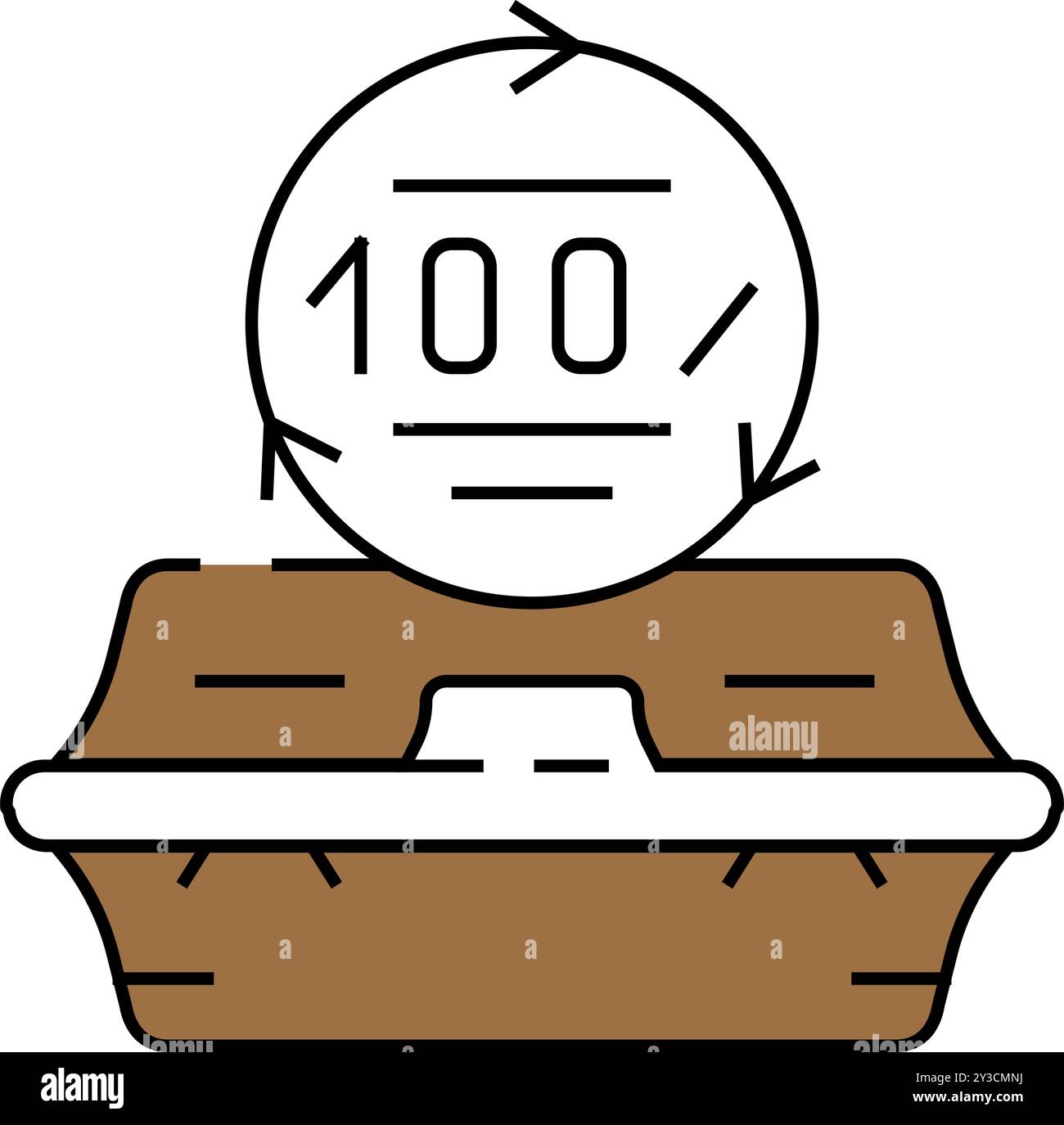 biodegradable product green living icon color illustration Stock Vector ...