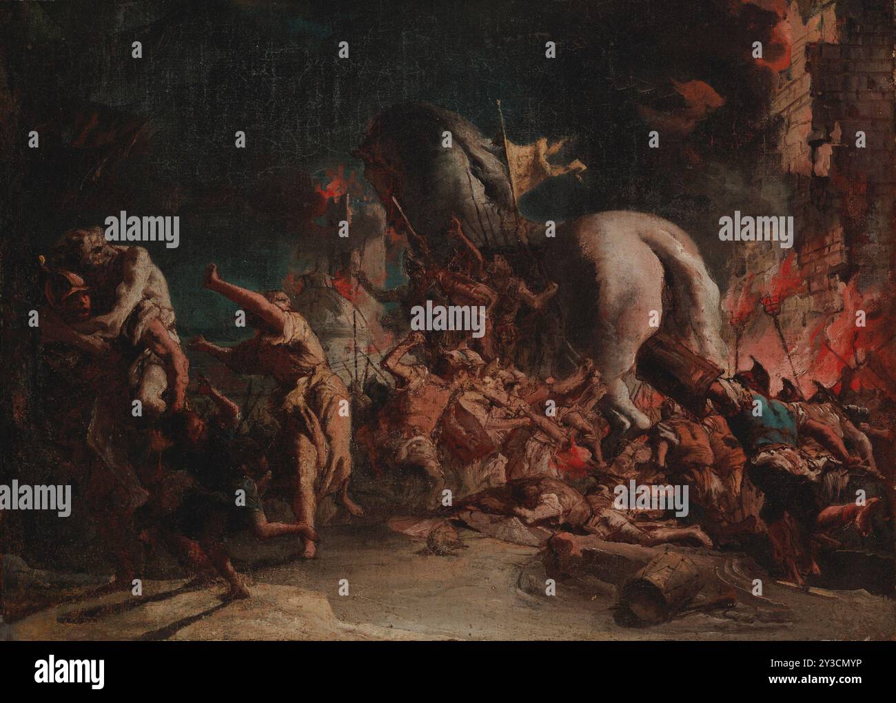 Troy burning horse hi-res stock photography and images - Alamy