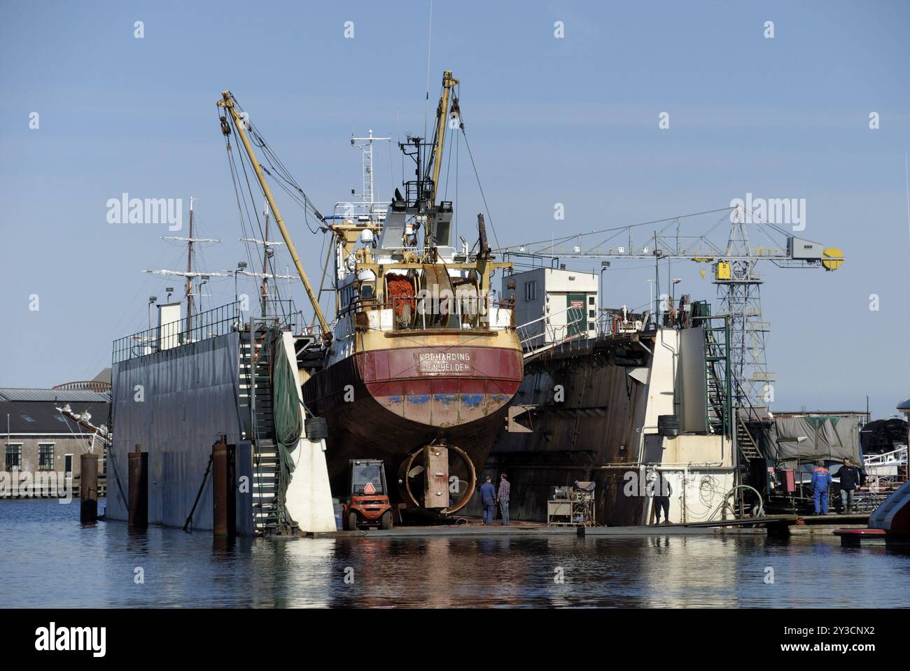 Volharding on the dry dock in Den Helder, Holland Stock Photo - Alamy
