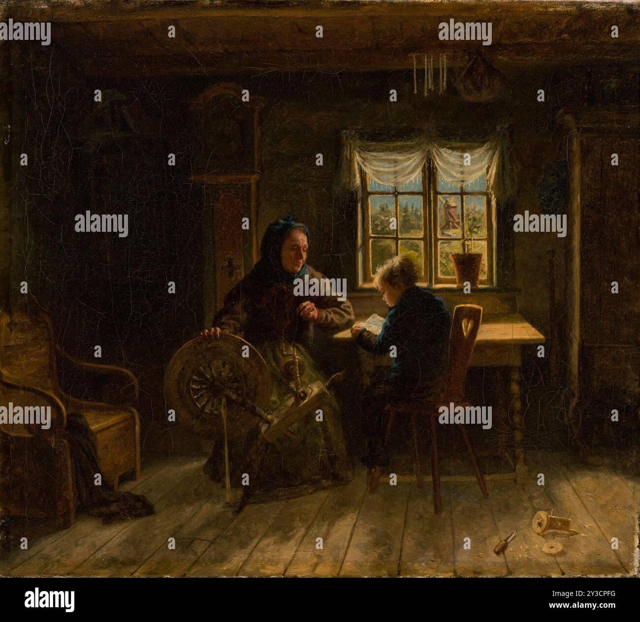 First lesson, 1867 Stock Photo - Alamy