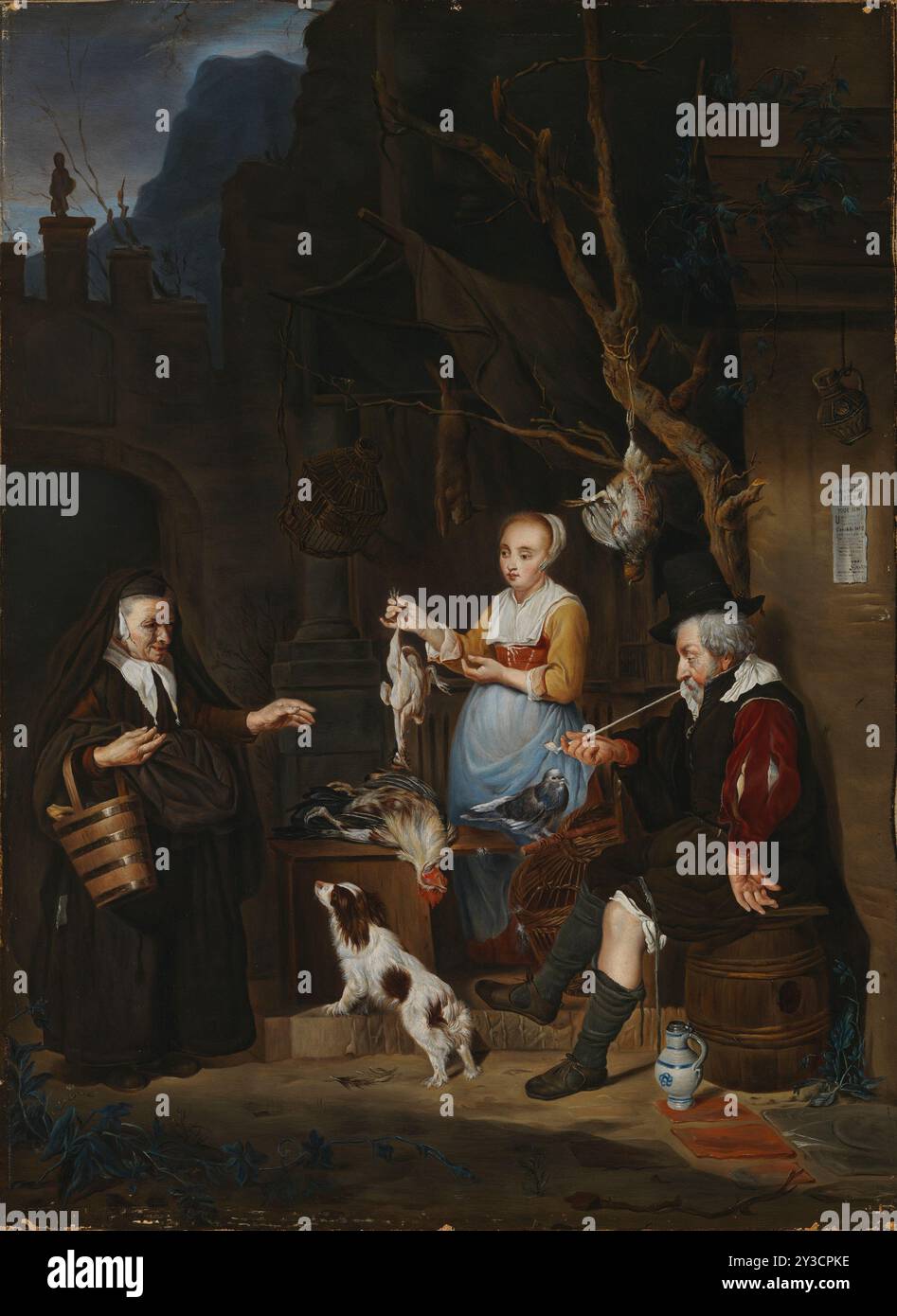 Bird Vendor after Gabriel Metsu Stock Photo - Alamy