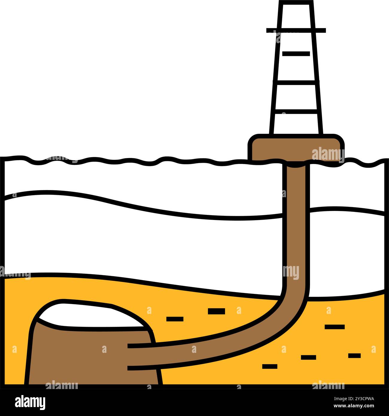 directional drilling petroleum engineer icon color illustration Stock ...