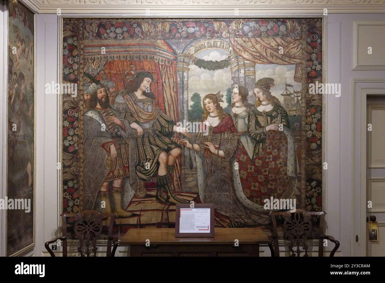 Interior view, Antony and Cleopatra, Leather Gallery, Dunster Castle ...