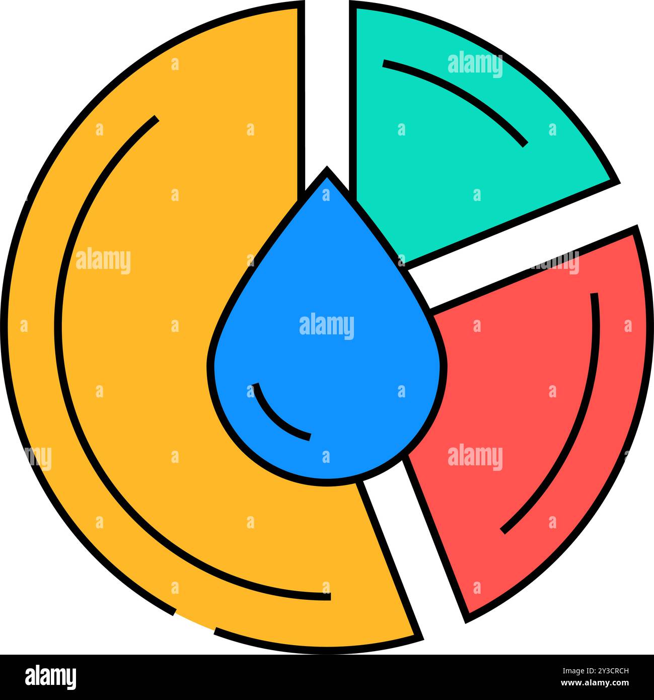 water resource management hydrogeologist icon color illustration Stock ...