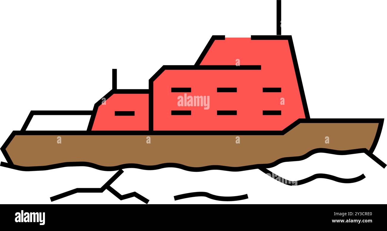 ice breaking ships icon color illustration Stock Vector Image & Art - Alamy