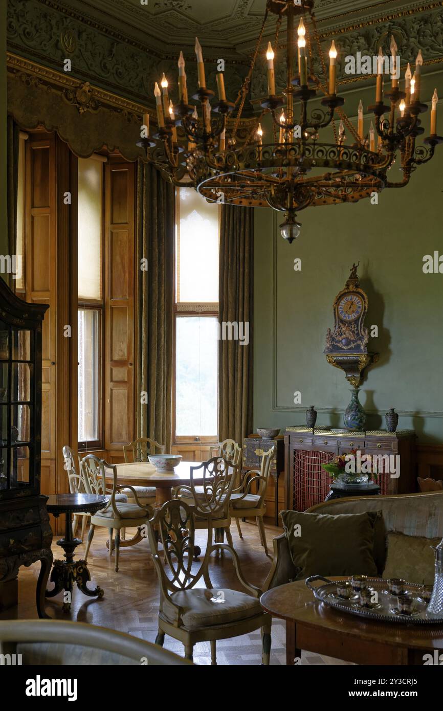 Interior view, Drawing Room, Dunster Castle, Dunster, England, Great ...