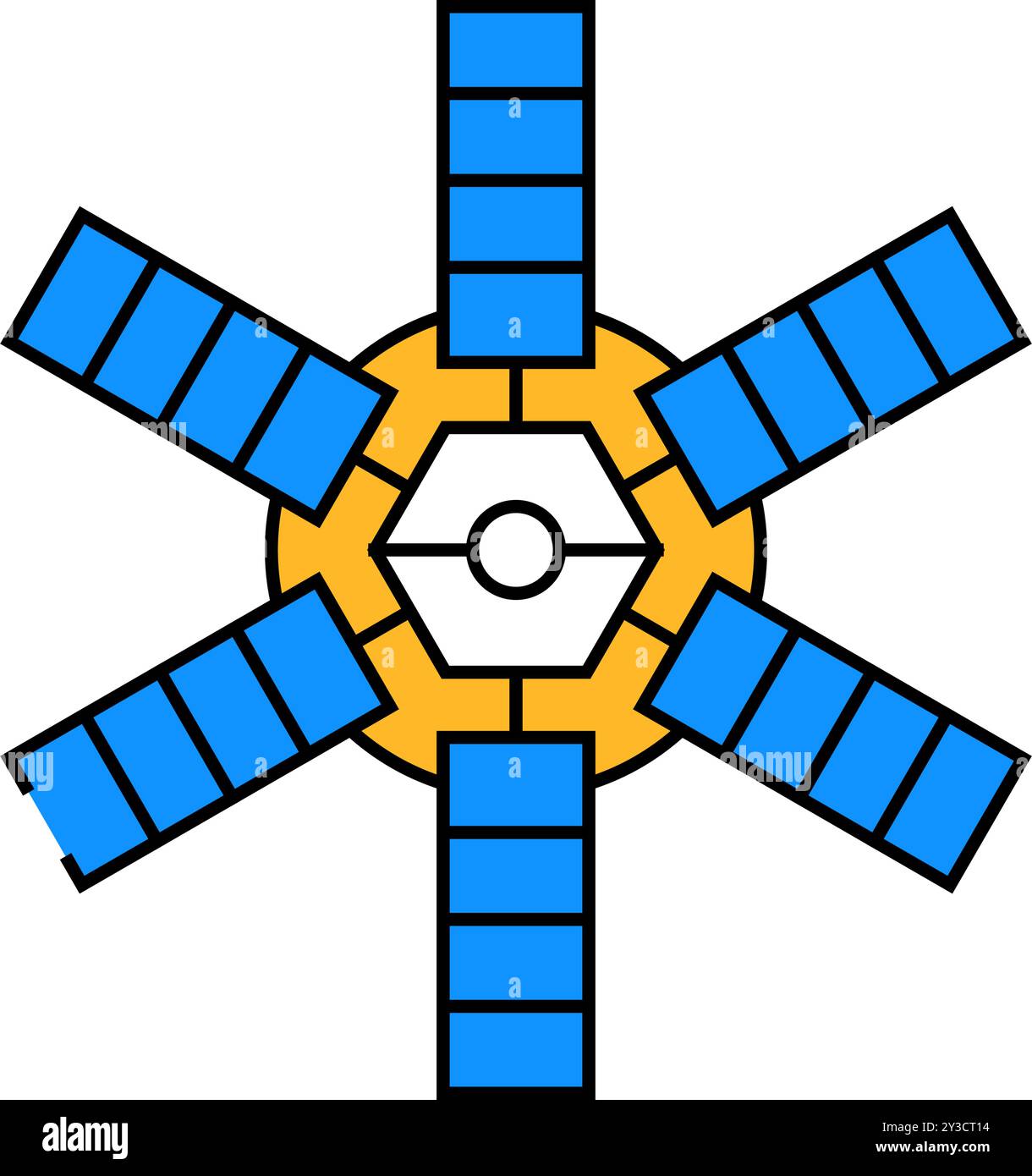 satellite technology aeronautical engineer icon color illustration ...