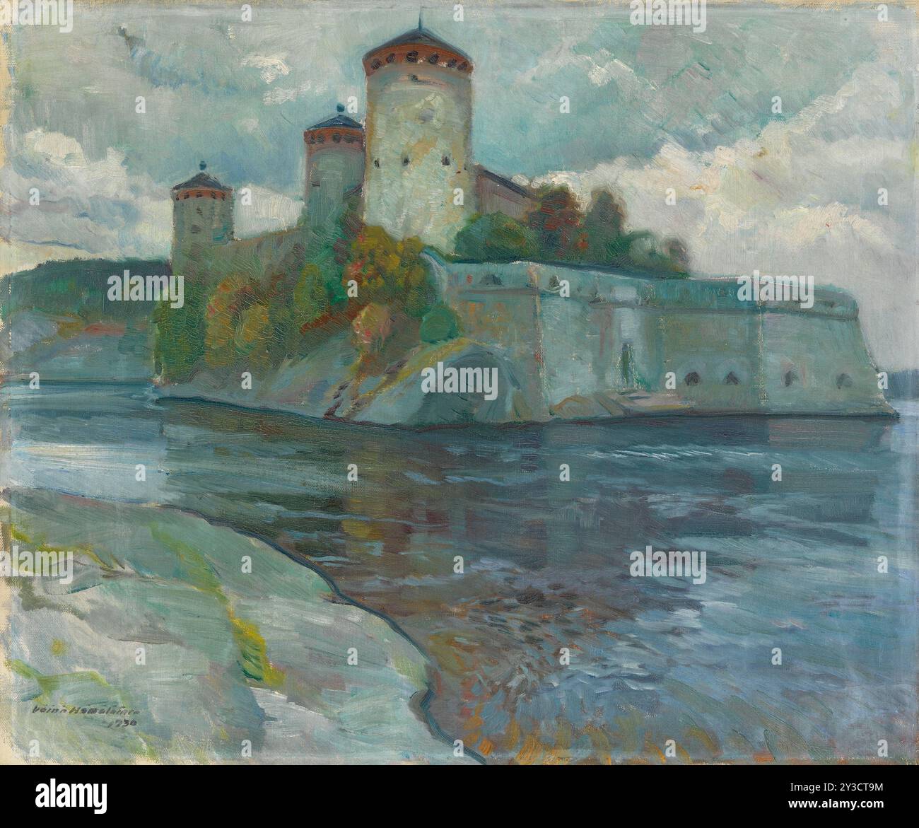 Olavinlinna, 1930. St Olaf's Castle is a 15th-century three-tower ...