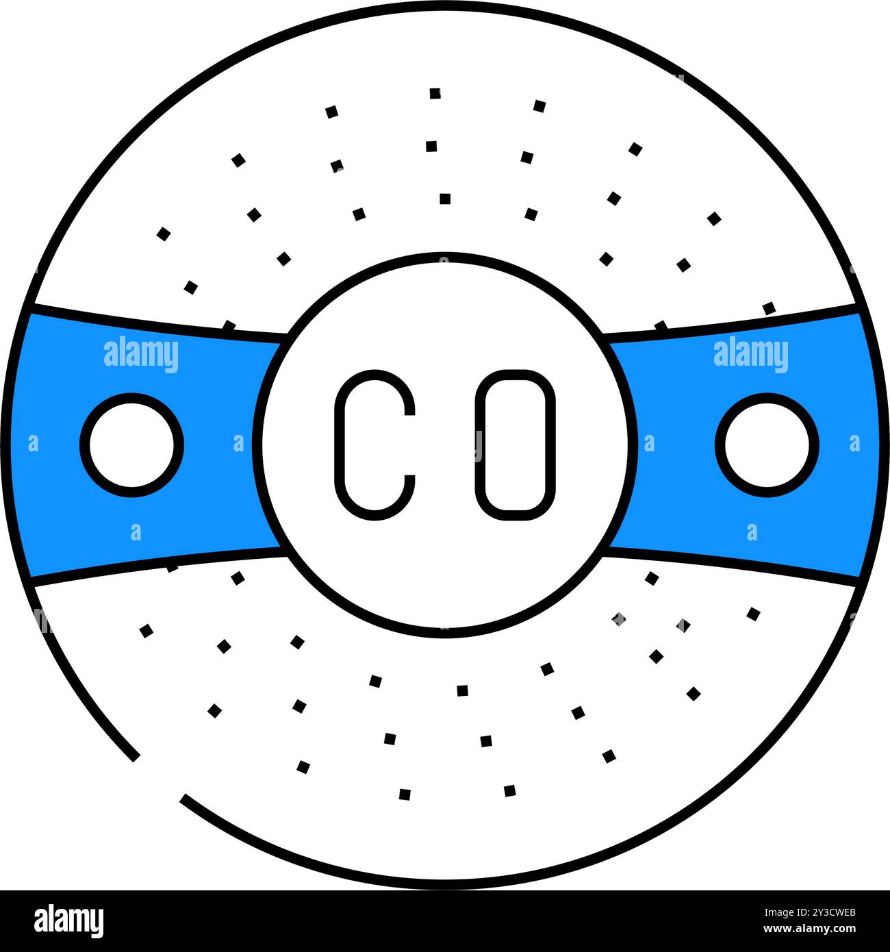 smart carbon monoxide detector home icon color illustration Stock Vector Image & Art - Alamy