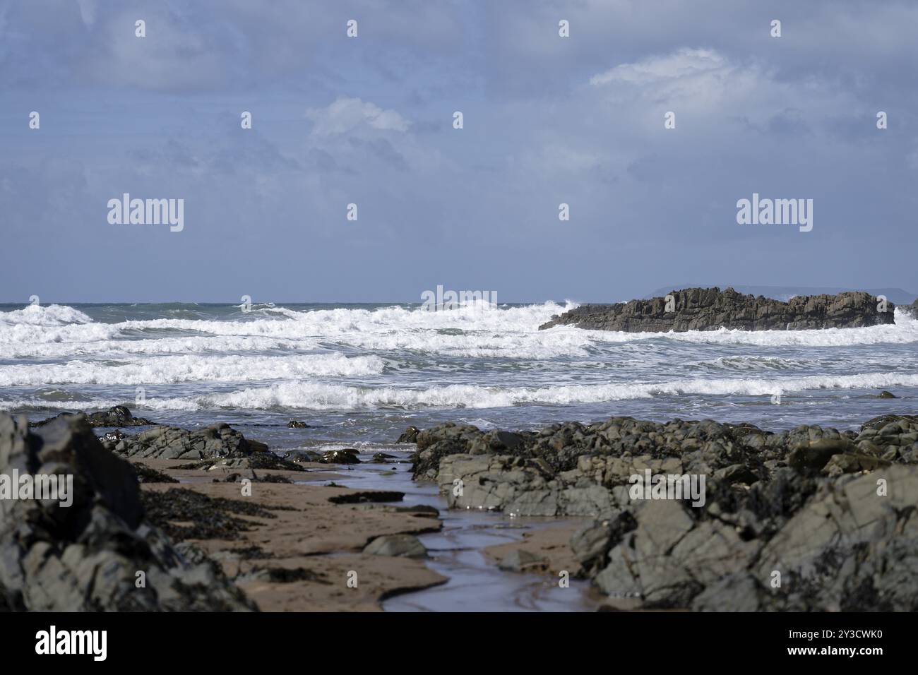 Warren Beach, coastal landscape, Hartland Quay, Blagberry, Hartland ...
