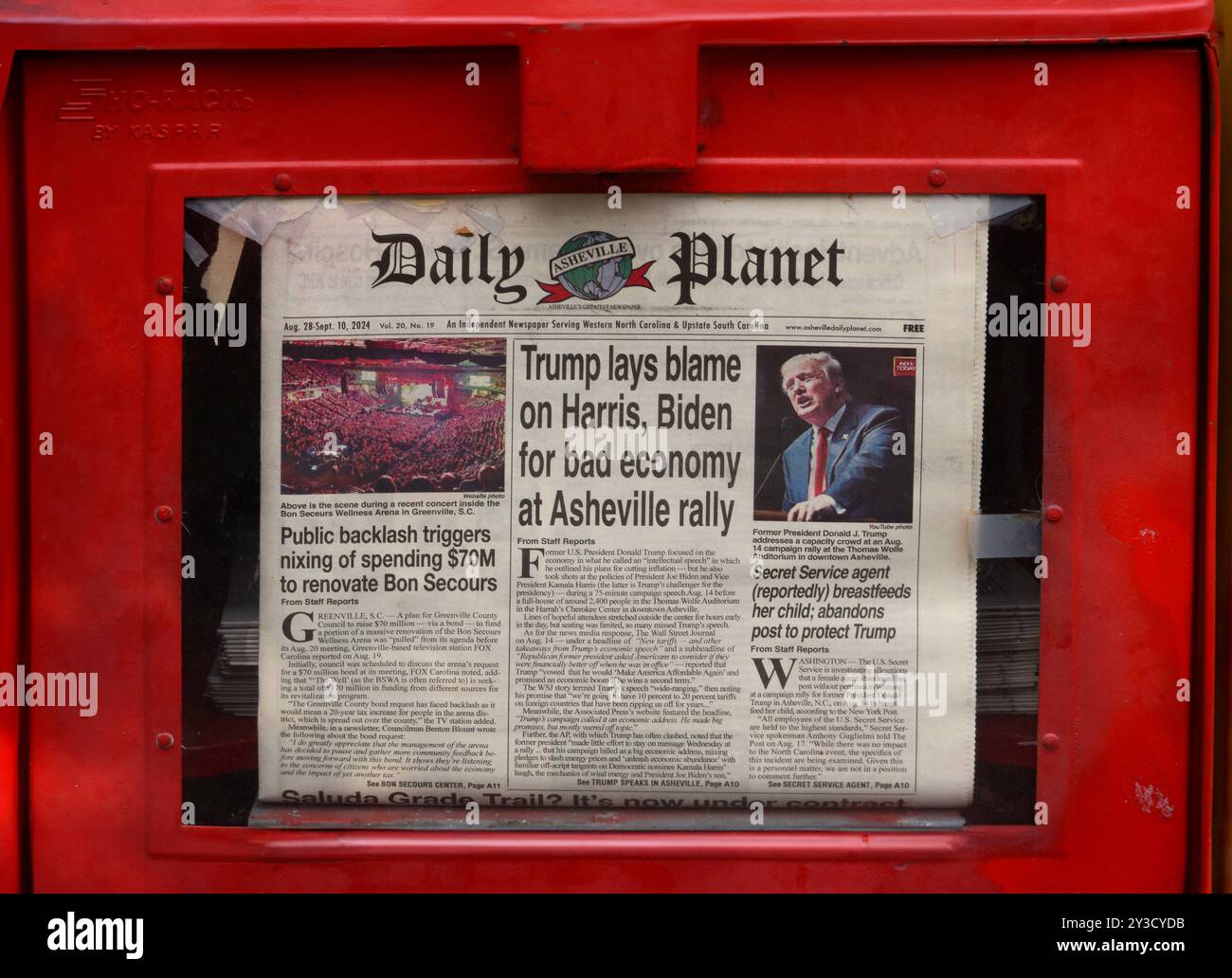 A free distribution newspaper, The Daily Planet, with a front page ...