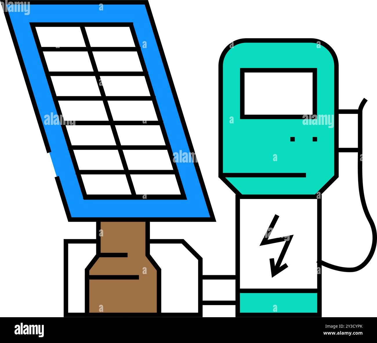 clean energy electric icon color illustration Stock Vector Image & Art ...