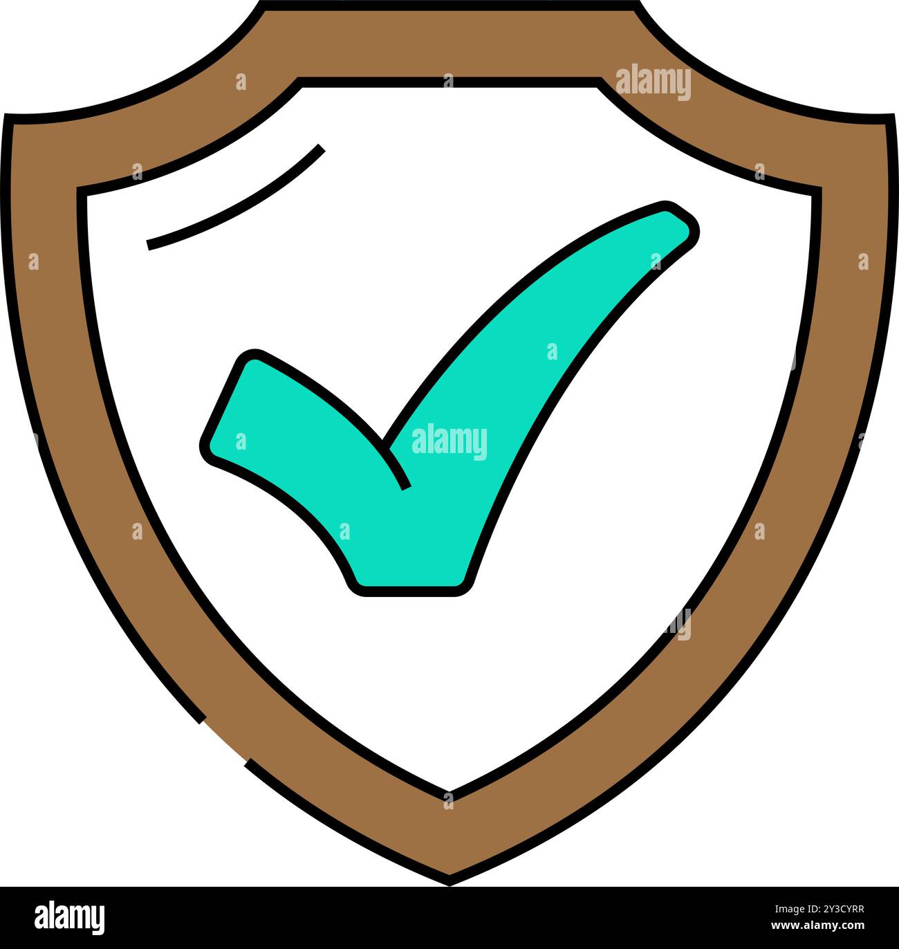 shield check mark icon color illustration Stock Vector Image & Art - Alamy