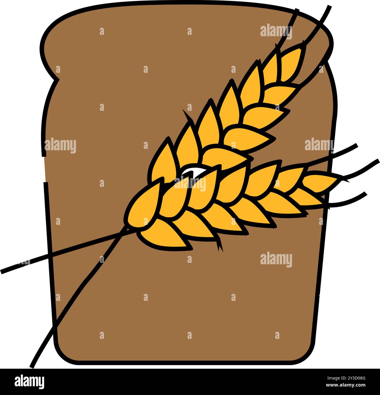 bread barley ear icon color illustration Stock Vector Image & Art - Alamy