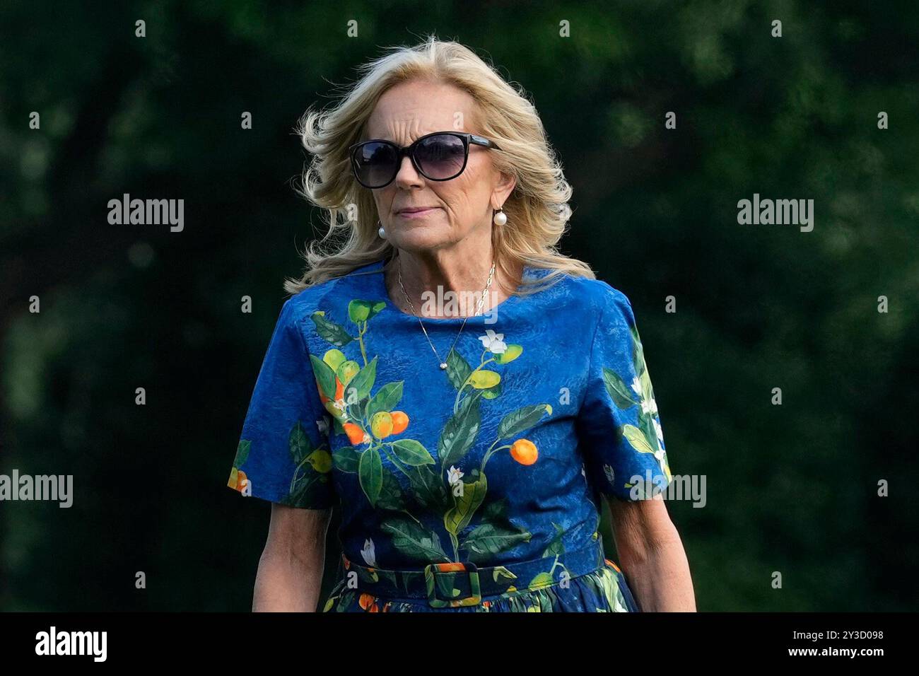 FILE - First lady Jill Biden walks on the South Lawn of the White House ...