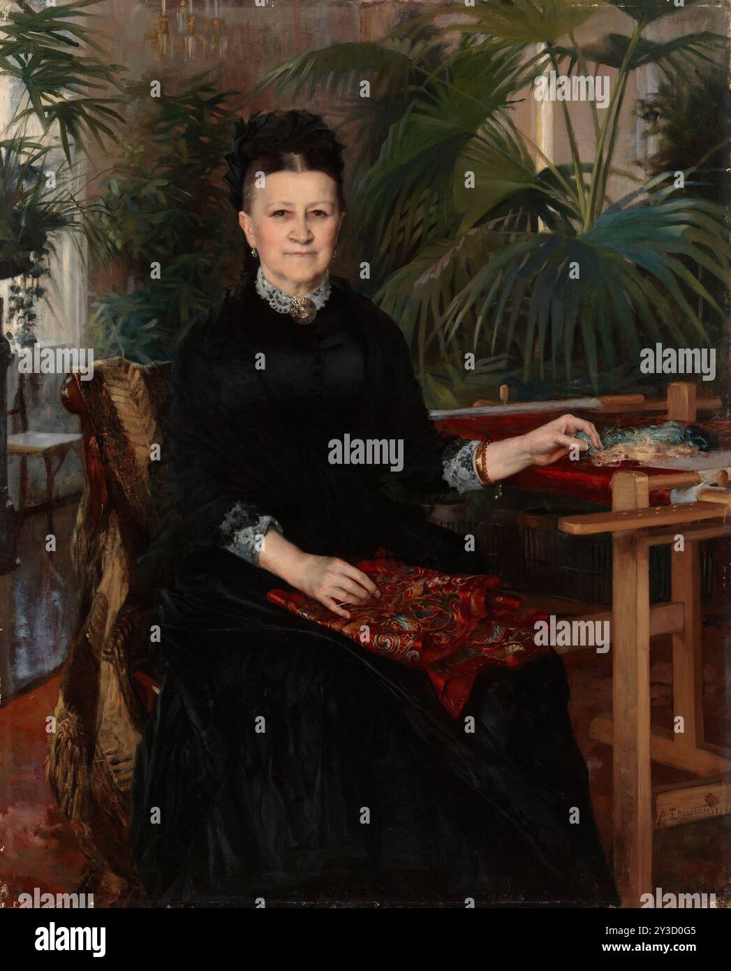 Portrait of Mrs. Anna Sinebrychoff, 1884 Stock Photo - Alamy