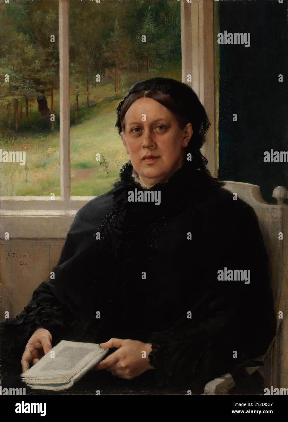Portrait of the Artist's Mother Alexandra Edelfelt, 1883 Stock Photo ...