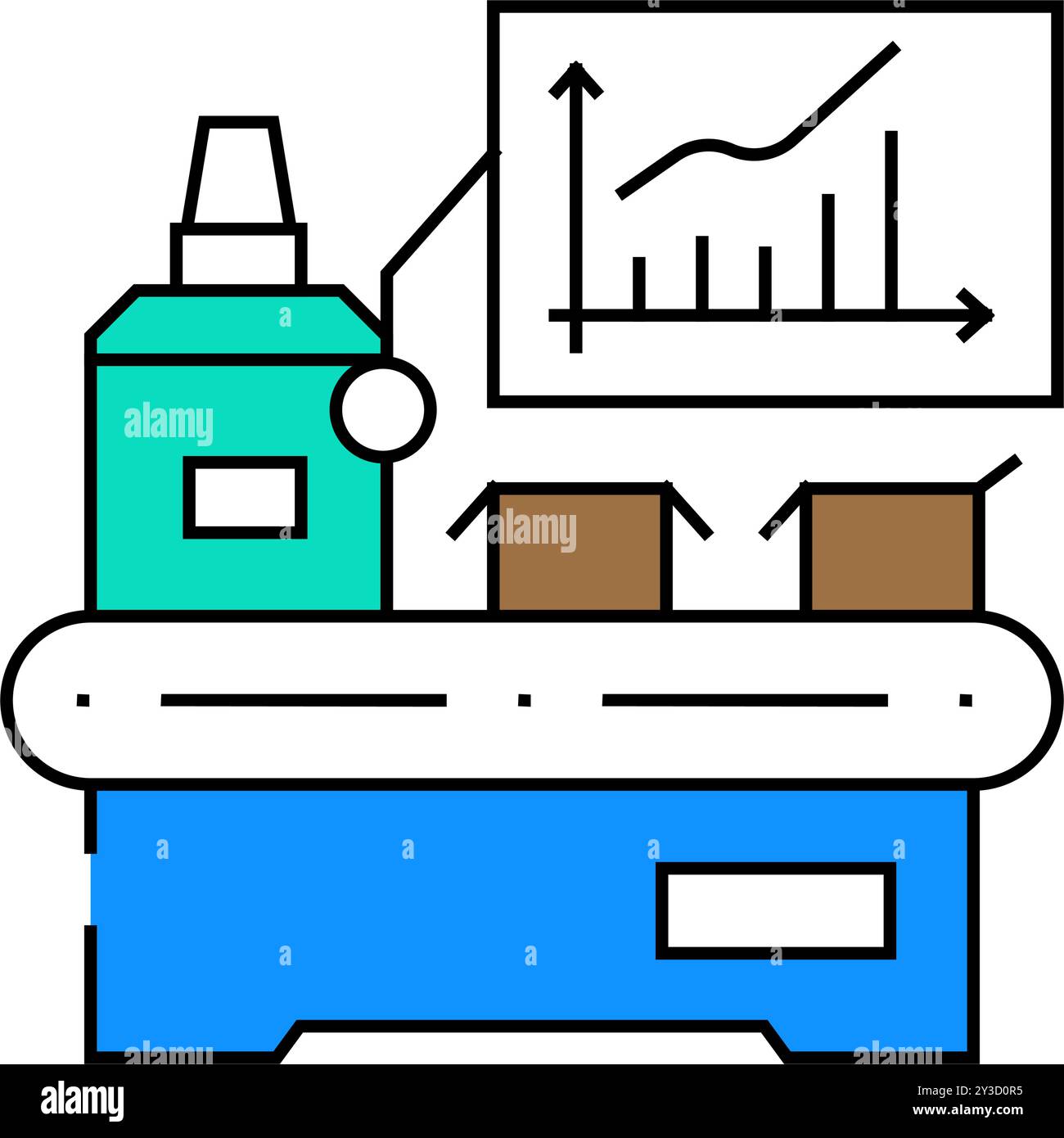 efficiency improvement manufacturing engineer icon color illustration ...